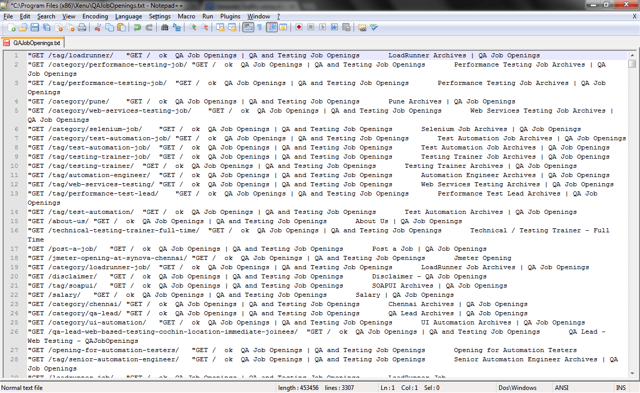 Generate Traffic using Access Log Sampler in Jmeter