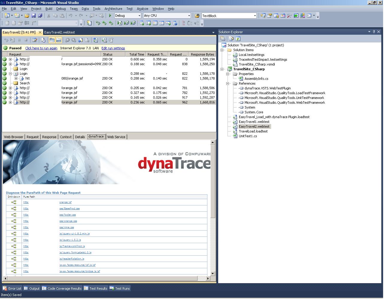 Integrate Compuware dynaTrace API with VSTS